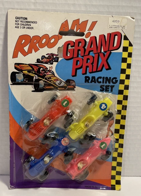 VINTAGE PLASTIC FORMULA 1 Race Car Set Made in Hong Kong NOS $9.99 ...