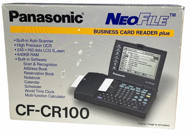 PANASONIC NEOFILE CF-CR100 Business Card Reader Plus Rare Office ...