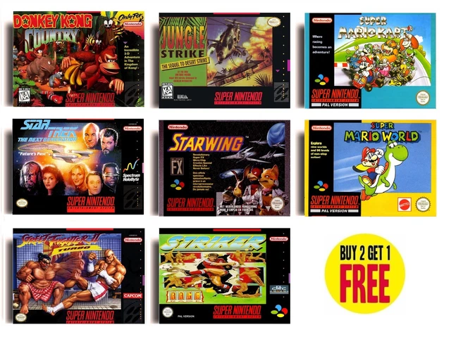 A3 RETRO SUPER NINTENDO SNES GAME POSTERS COLLECTION Print Fan Art £7. ...