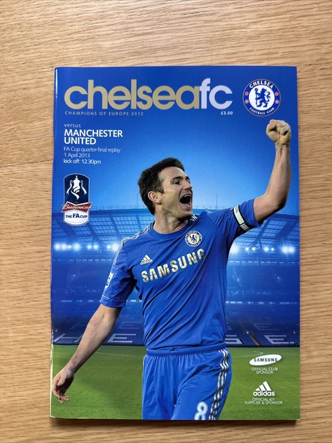 CHELSEA VS MANCHESTER United 2013 FA Cup Matchday Programme - SAF Final ...