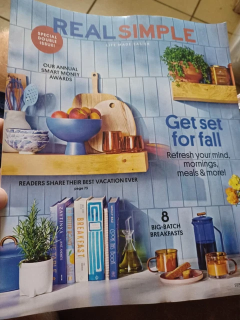 REAL SIMPLE MAGAZINE SEPTEMBER 2024 GET SET FOR FALL Refresh Fast Free ...