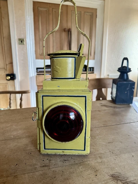 VINTAGE BRITISH RAILWAYS Train Tail Lamp Guards Van Lantern Comp With ...