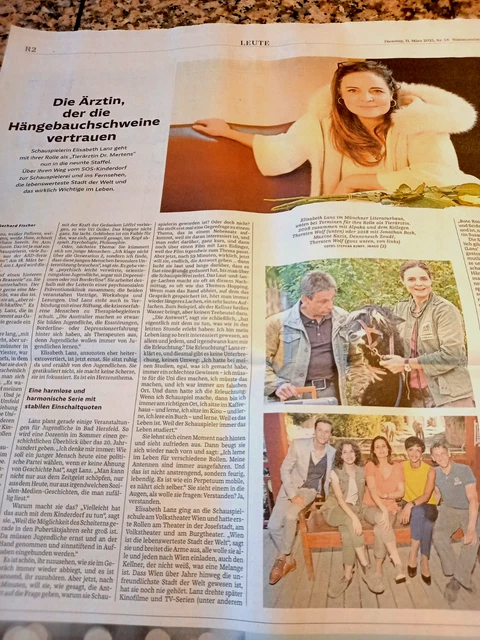 SCHAUSPIELERIN ELISABETH LANZ "TIERÄRZTIN DR. MERTENS" WIEN, INTERVIEW v.'25 (Ö EUR 3,99 ...