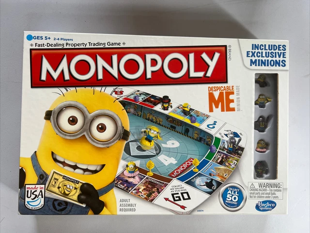 MINIONS DESPICABLE ME Monopoly Edition 5 X Minion Tokens Great Gift £10 ...