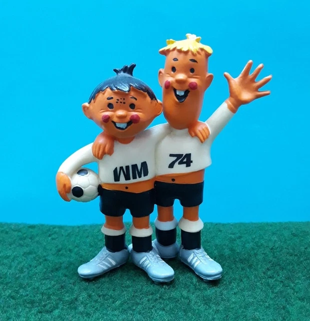 WM MASKOTTCHEN TIP und Tap 13 cm WM 74 Fußball Werbefigur Figur Kult ...
