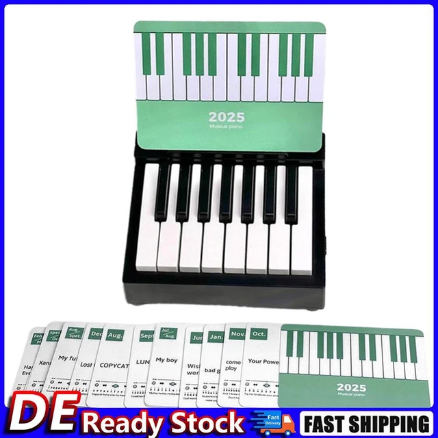 PIANO CALENDAR 2025 Music Sheets Playable Piano Desk Calendar Gifts ...