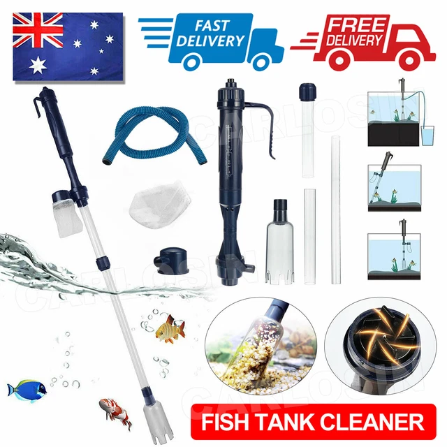 ELECTRIC FISH TANK Cleaner Water Changer Siphon Vacuum Aquarium Gravel ...