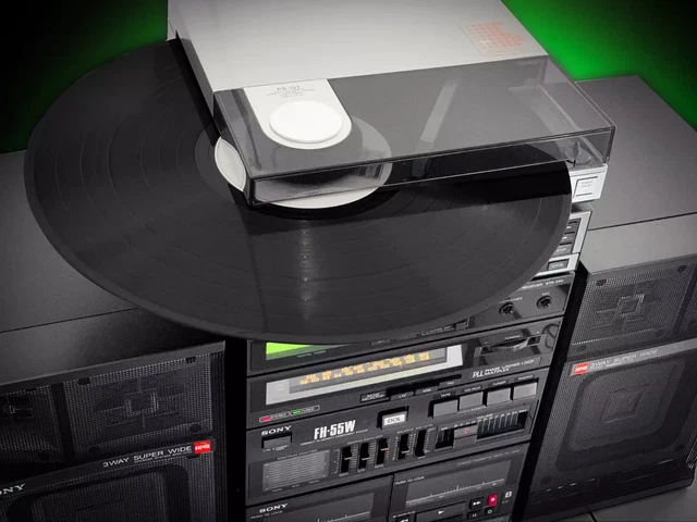 SONY MINI HIFI TOWER 🌈RaRe🌈 Stereo Components System Turntable Boombox ...