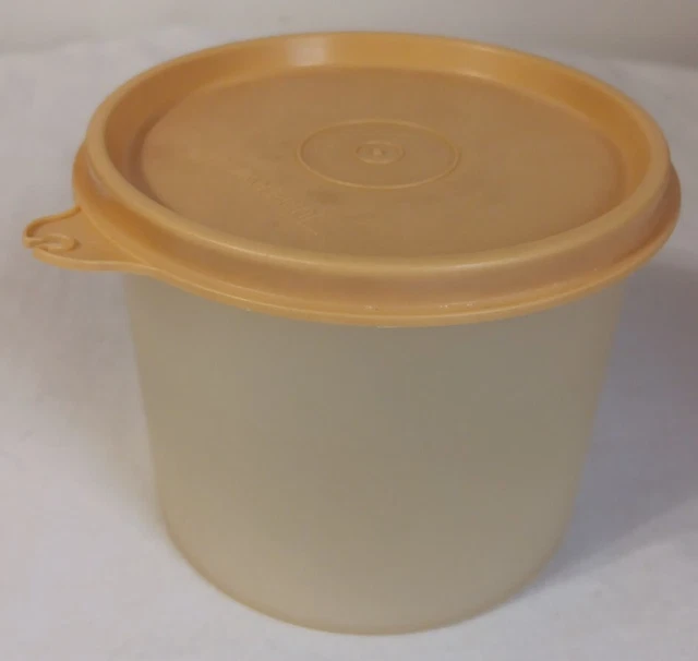 VINTAGE TUPPERWARE 250-19 Storage Container Clear With Beige Lid 215-86 ...