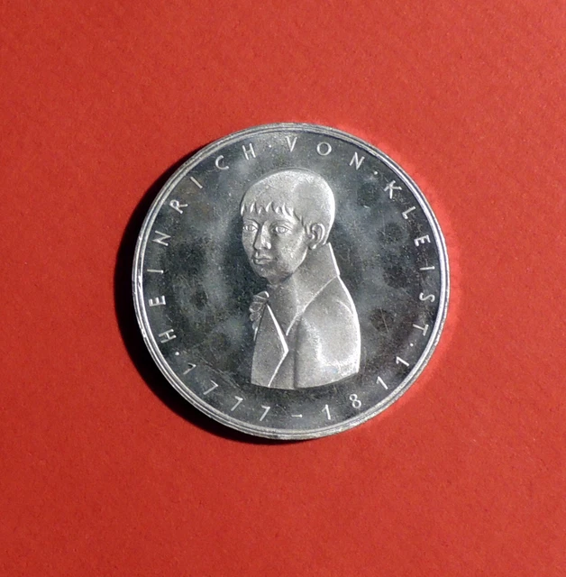 5 DM GEDENKMÜNZE "Heinrich von Kleist" Silber EUR 6,00 - PicClick DE