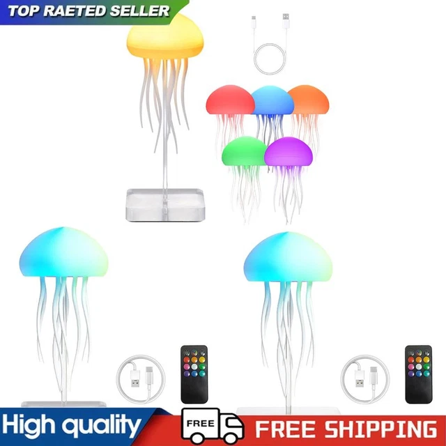 LED JELLYFISH LAMP RGB Jellyfish Dancing Leg Light Rechargeable for ...