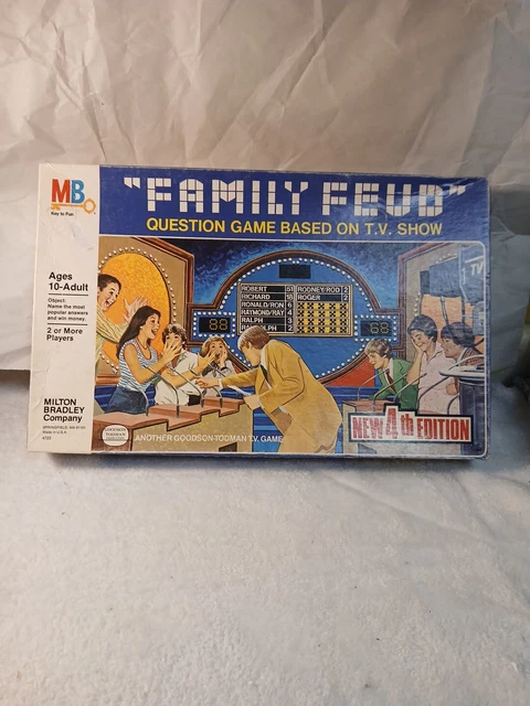 FAMILY FEUD BOARD Game 4th Edition 1980 Milton Bradley Family Night ...