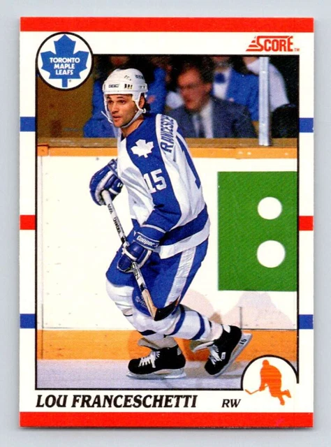 1990-91 SCORE HOCKEY canadien #266 Lou Franceschetti LNH Maple Leafs ...
