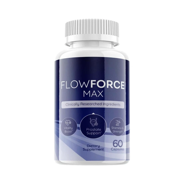FLOW FORCE MAX - Vegan, Male Vitality Supplement Pills - 60 Capsules £ ...