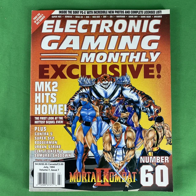 ELECTRONIC GAMING MONTHLY #60 July 1994 Mortal Kombat II Contra 5 EGM ...