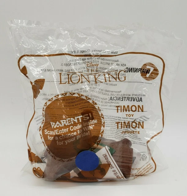 DISNEY'S THE LION King Live Action Mcdonald's Collectible Toy Timon #7 ...