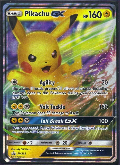 POKÉMON PIKACHU GX JUMBO SM232 HOLO | 1 CARD + FREE PROTECTOR P12 $9.99 ...