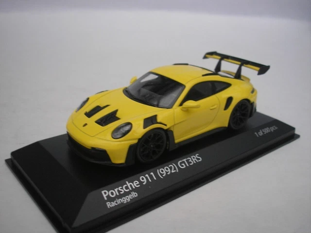 PORSCHE 911 (992) GT3 Rs 2023 Racing Yellow 1/43 minichamps 410062104 ...