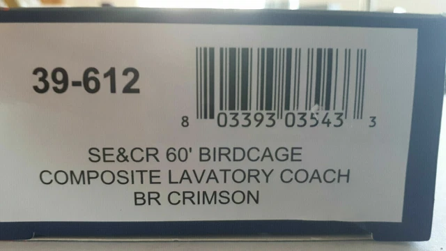 BACHMANN 39-612 SE&CR 60' Birdcage Composite Lavatory Coach BR S5468S ...