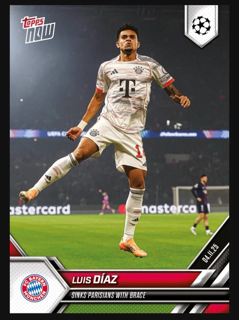 TOPPS NOW 2025/2026 - Card 044 - Luis Diaz - FC Bayern München EUR 5,99 ...