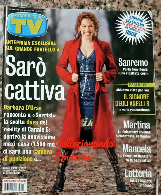 TV SORRISI E CANZONI N.3 2004-Barbara D'Urso-Arcuri-Grande Fratello ...