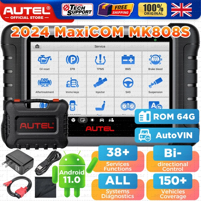 2024 AUTEL MAXICOM MK808S PRO + MX808S Bi-directional Car Diagnostic ...