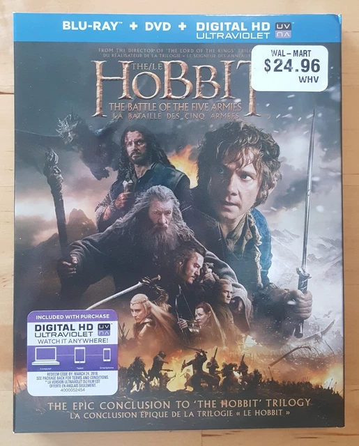 THE HOBBIT: THE Battle of Five Armies (Blu-ray & DVD Combo) $8.00 - PicClick CA