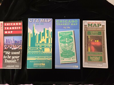 VINTAGE CHICAGO TRANSIT Authority CTA PACE METRA 1993-1995 Bus & Rail ...