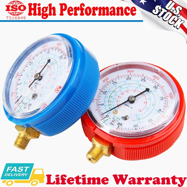 LOW/ HIGH PRESSURE Gauge AC Air Conditioner Manifold $17.59 - PicClick