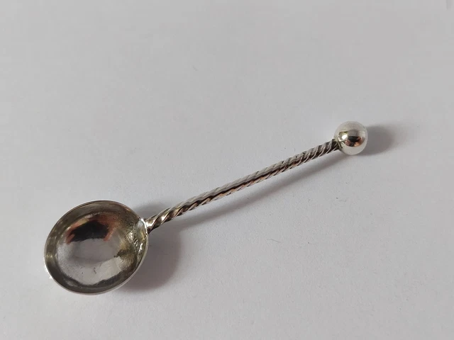 ANTIQUE VICTORIAN SOLID Sterling Silver Twisted Stem Salt / Mustard ...