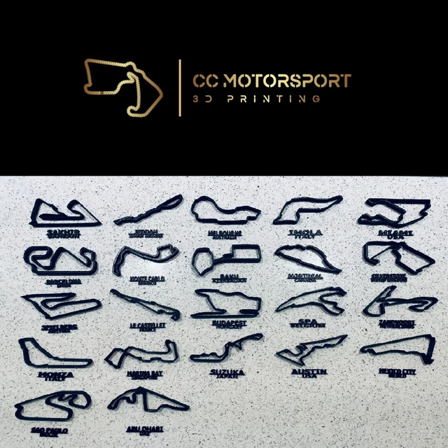3D PRINTED F1 tracks / F1 circuits 2023 F1 wall art £3.99 - PicClick UK