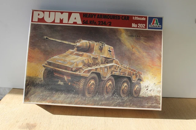 MAQUETTE VINTAGE PUMA Heavy Armoured car Sd.Kfz.234/2, 1/35, marque ...