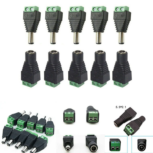 20X DC PLUG socket coupling plug hollow socket connector 5.5x2.1mm £8. ...
