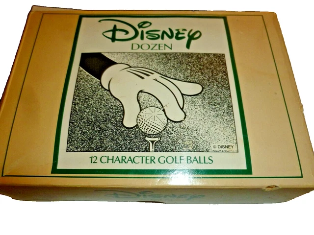 NOS RARE DISNEY Dozen Character Golf Balls Set of 12 Unused With ...