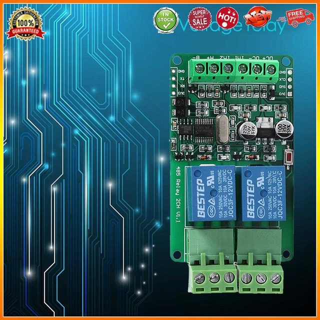 NEW MODBUS RTU 2 Way Relay Module TTL/RS485 Interface Communication with Indicat £8.10 - PicClick UK