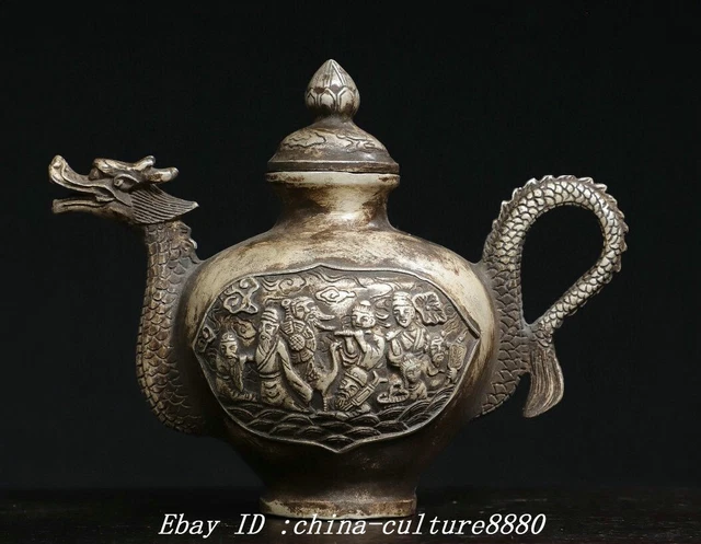 7.5 &QIAOXIAN SILVER dynastie hachien Dragon Head tea pot phare EUR 210 ...