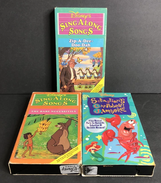 2 DISNEY SING Along Songs VHS Vol 2 & 4 Zip A Dee Doo Dah & Sebastians ...