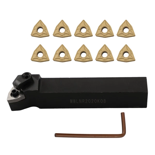 JEU D'OUTILS DE tournage de tour en fonte MWLNR2020K08 support + 10 inserts WNMG EUR 45,36 ...