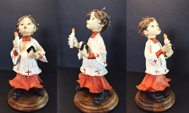 CHIERICHETTO CAPODIMONTE STATUINA Porcellana Porcelain Sculpture Altar ...