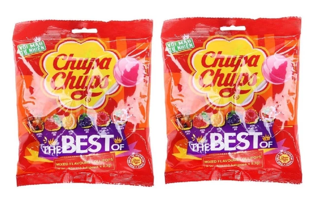 2 PIECES CHUPA Chups Lollipop Classic Assorted Flavours 93g Bag $15.00 ...