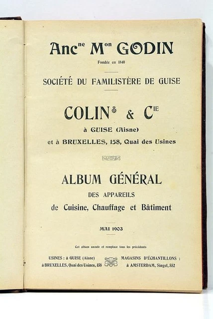 RARE CATALOGUE ILLUSTRÉ du chauffagiste du Familistère de Guise 1903 ...