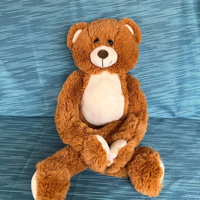 KELLYTOY TEDDY BEAR Plush Tan Extra Long Limbs Hook Loop Paws Hanging ...
