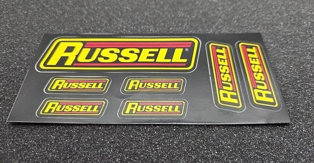 STICKER, RACING, RACE Car, RUSSELL, 7 Stickers $9.99 - PicClick