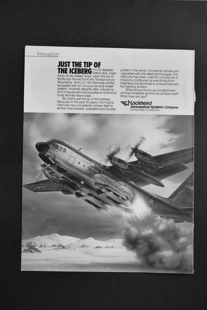 * VINTAGE 1989 Lockheed C-130 Hercules RATO ski colour advert £5.50 ...