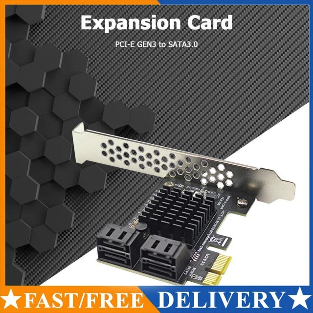 4 PORT SATA III PCIe Expansion Card 6Gbps SATA to PCI-e 1X Controller w ...