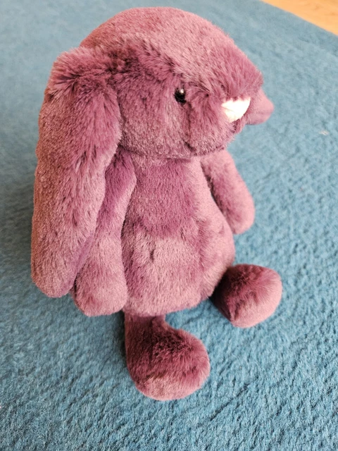 JELLYCAT PLUM PURPLE BASHFUL BUNNY RABBIT Small Plush Soft Toy Baby ...