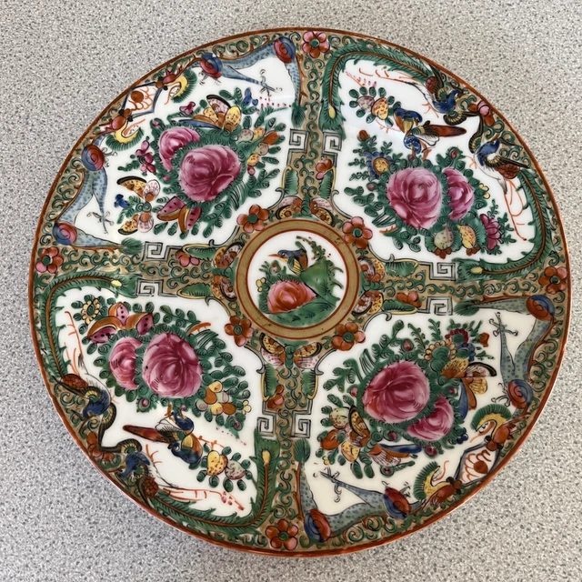 VINTAGE CHINESE LARGE Hand Painted Decorative Plate £10.80 - PicClick UK