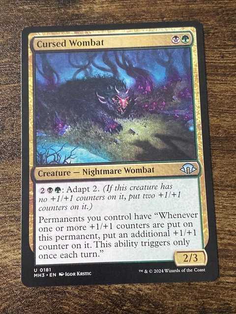 CURSED WOMBAT 0181 Modern Horizons 3 MH3 MTG Magic The Gathering S2490 ...