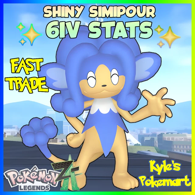 6IV SHINY SIMIPOUR Pokemon Legends ZA (Legends Z-A) $5.56 - PicClick CA