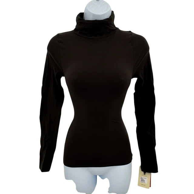 SPANX ON TOP And In Control Classic Turtleneck Dark Brown Shaping Top ...